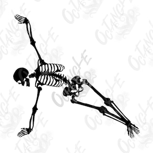 Planking Skeleton - Yoga - Stretch - Instant Download - Svg, Png - Etsy