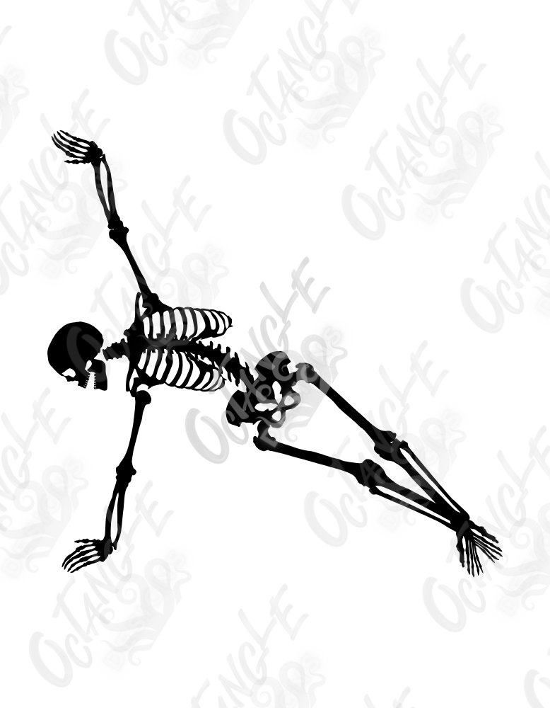 Planking Skeleton - Yoga - Stretch - Instant Download - Svg, Png - Etsy