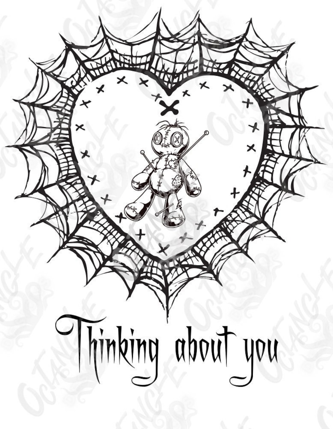 Thinking About You Valloween Valentine Voodoo Spider Web Heart Pins and ...