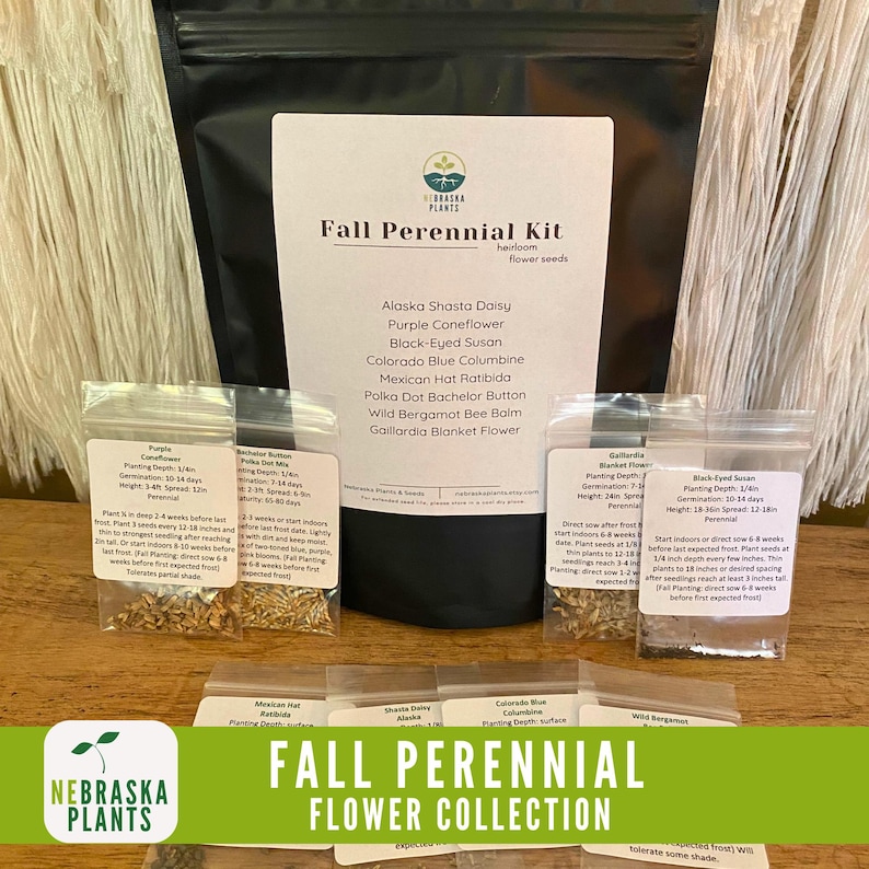 Perennial Flower Seed Collection - 8 Heirloom Perennial Flower ...