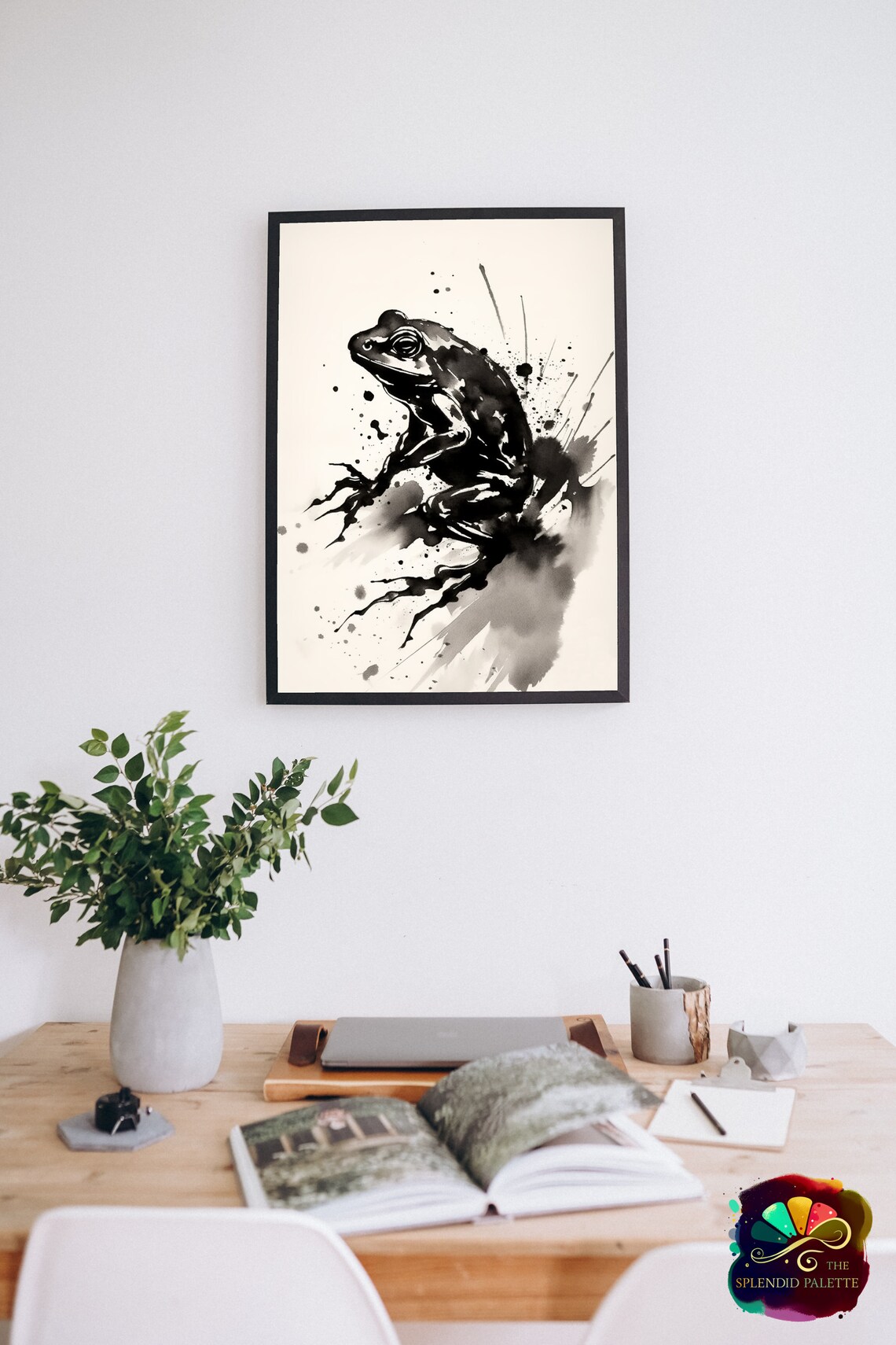 Black Ink Frog Wall Art Printable Art Digital Download - Etsy