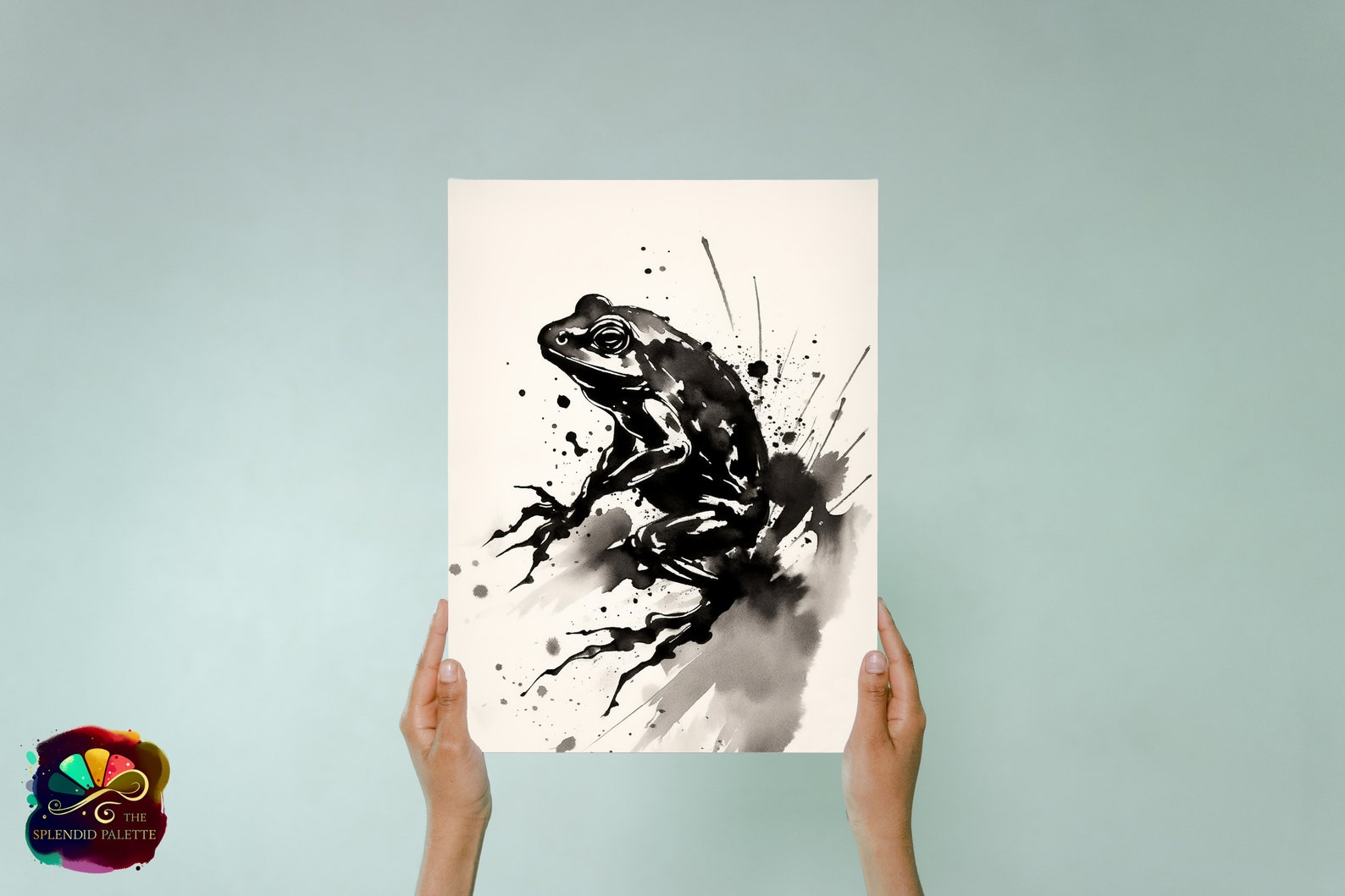 Black Ink Frog Wall Art Printable Art Digital Download - Etsy