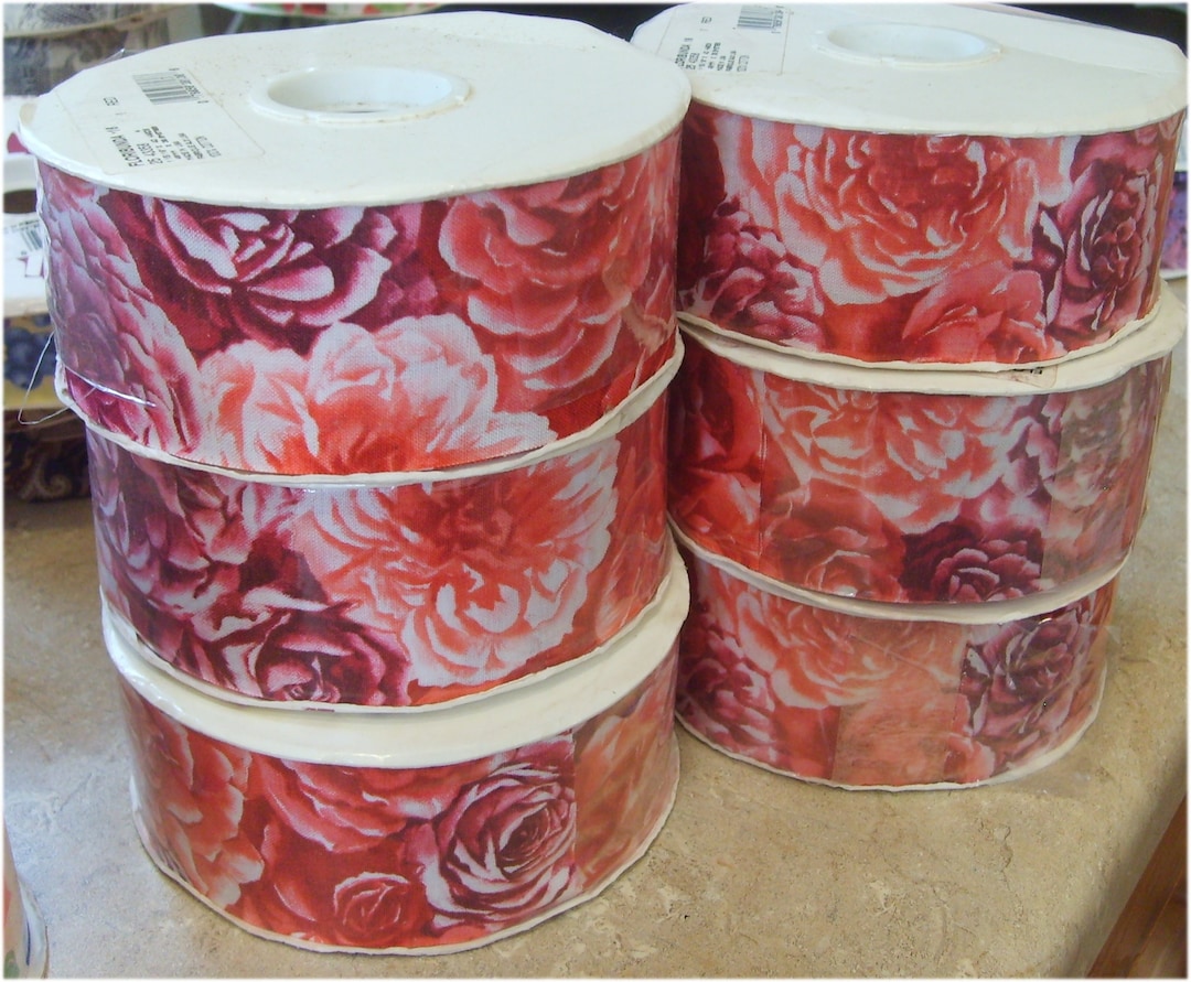 2in X 40yd Floribunda Roses Peony Lion Ribbons Cut Edge - Etsy