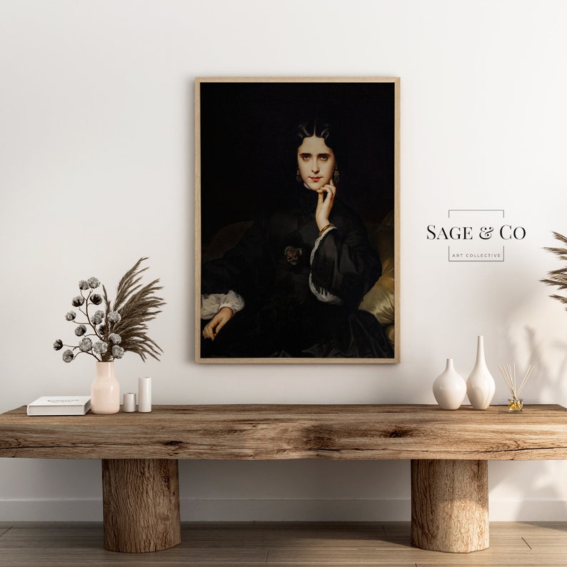 Vintage Rustic Madame De Loynes Portrait Painting | DIGITAL DOWNLOAD ...