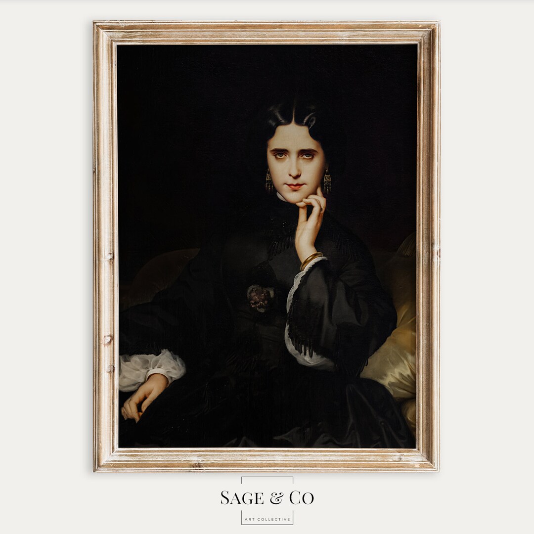 Vintage Rustic Madame De Loynes Portrait Painting | DIGITAL DOWNLOAD ...