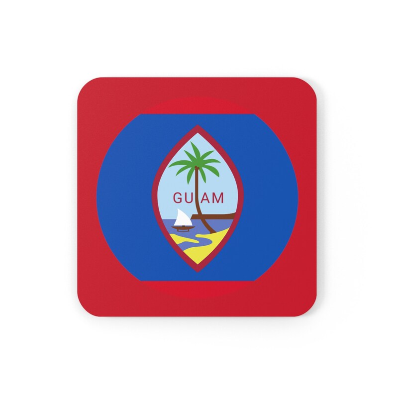 Guam Cork Back Coaster, Cork Back Coaster, Gifts for Home, Gifts for ...
