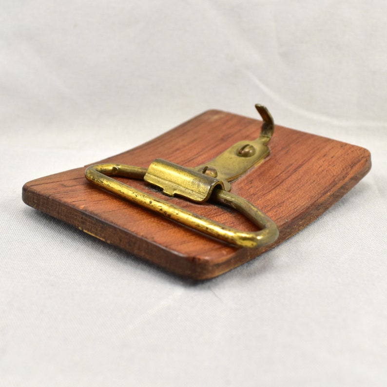 Vintage Belt Buckle Wood Saw Teeth Tooth Pattern Inlay Wooden - Etsy