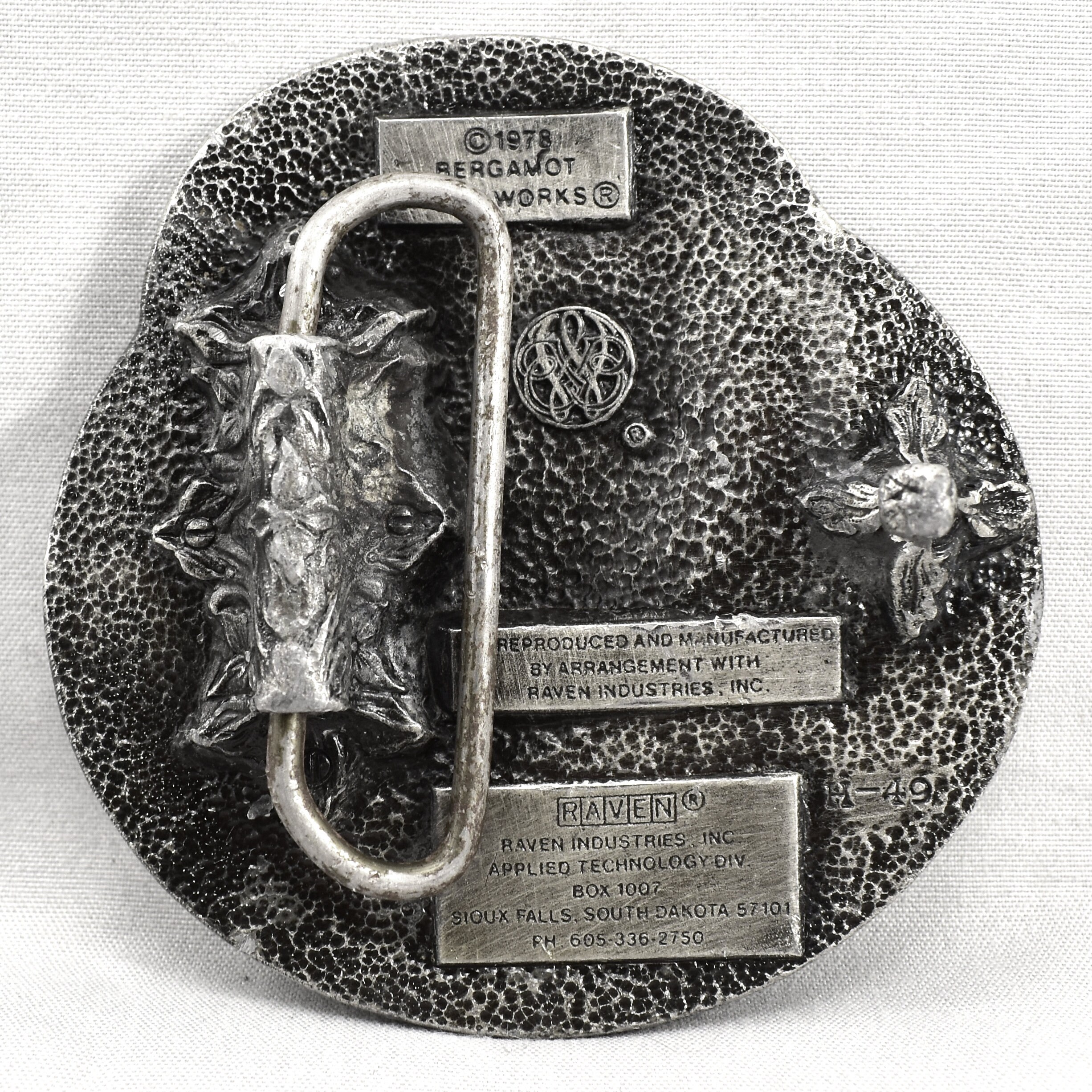 Vintage Belt Buckle 1978 Raven Hot Air Balloons USA Made by Bergamot ...