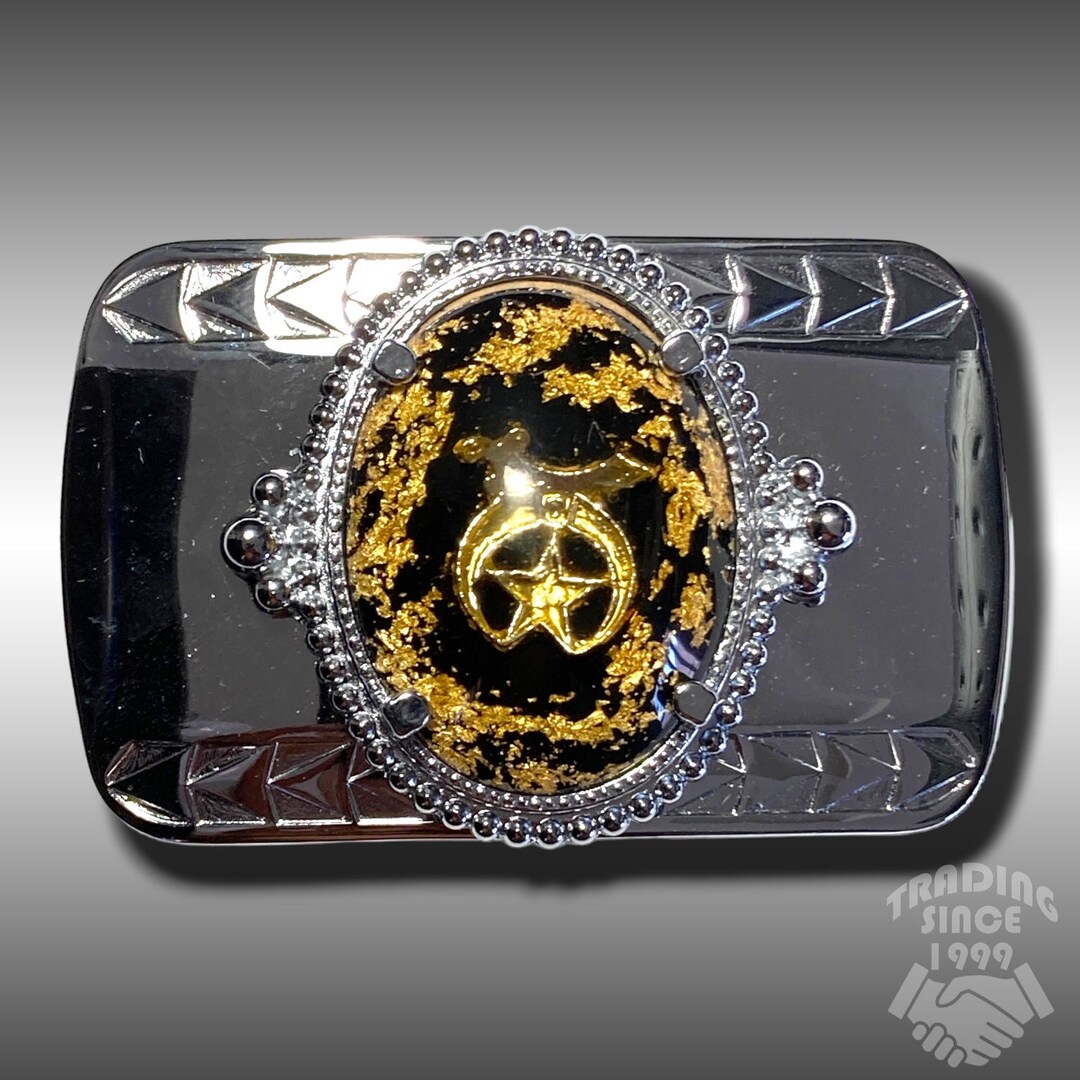 Vintage Belt Buckle Masonic Mason Freemasonry Freemason Silver Chrome ...