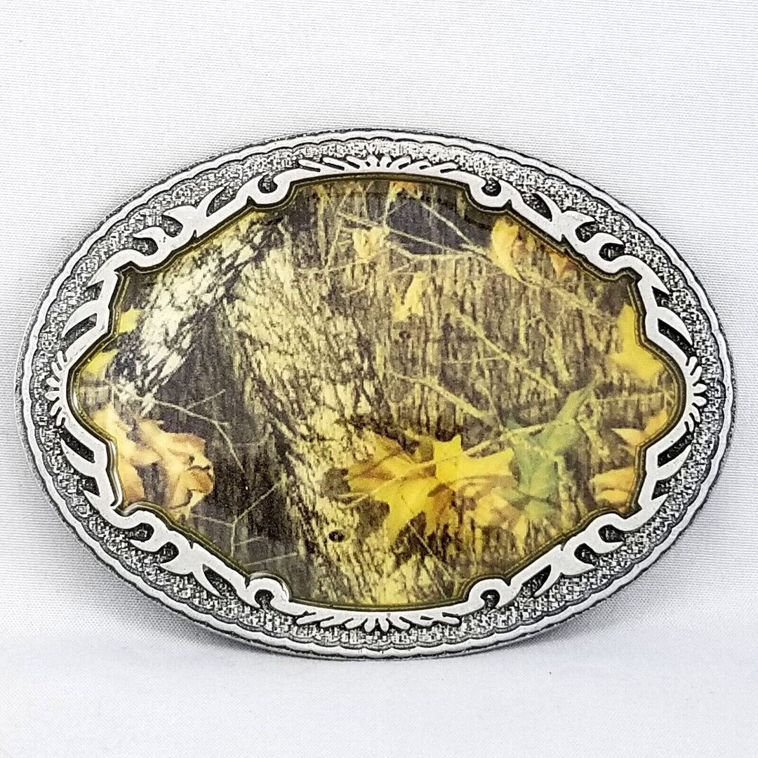 Belt Buckle Camouflaged Trees Leaves Picture Enamel Legends West 2006 ...