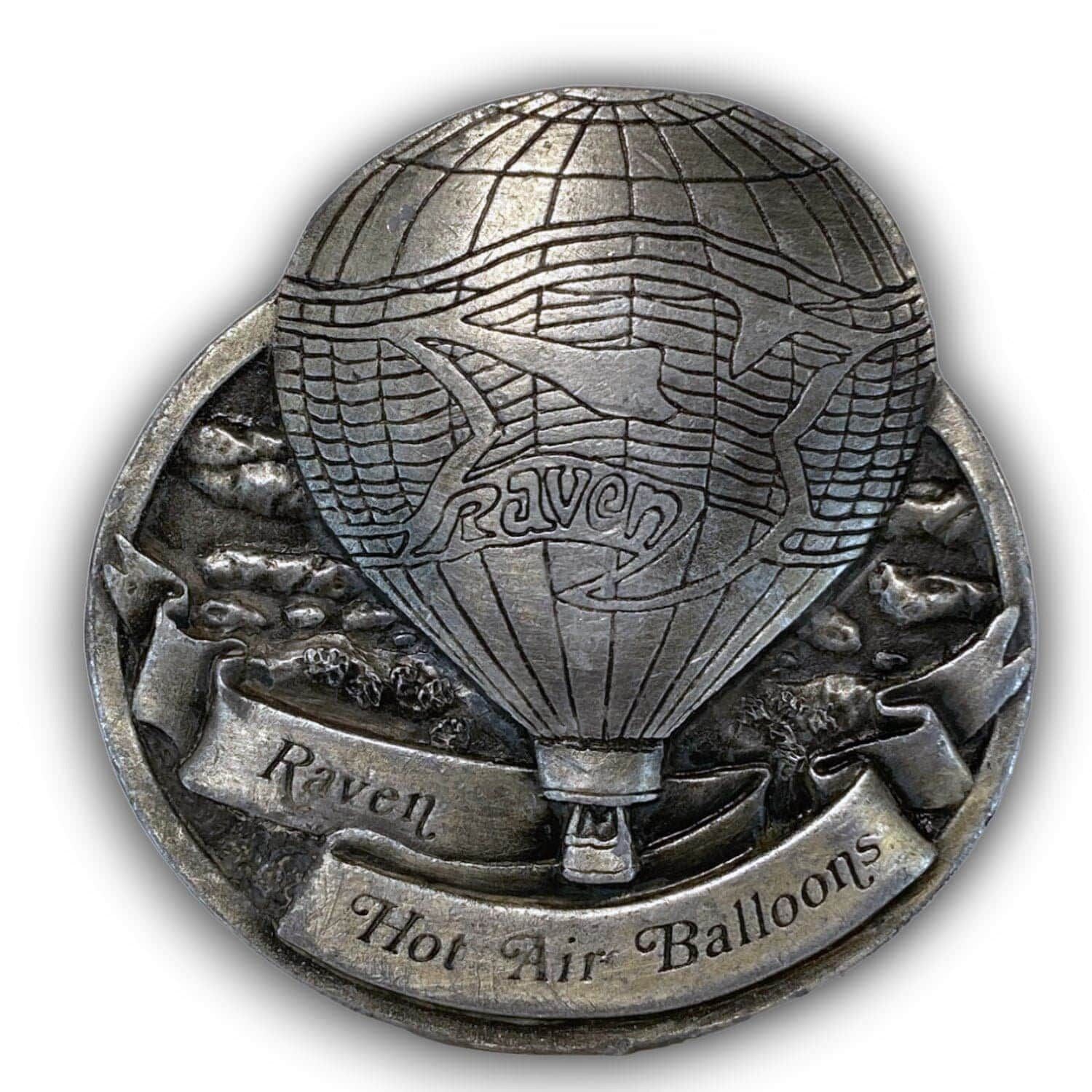 Vintage Belt Buckle 1978 Raven Hot Air Balloons Silver Color - Etsy