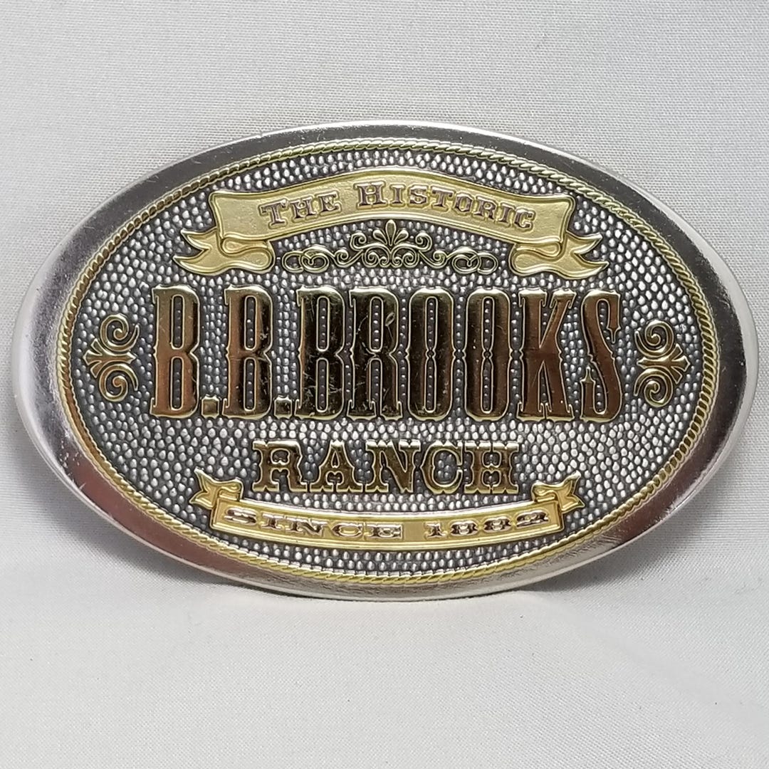 Vintage B.B. Brooks Ranch Belt Buckle the Historic Since 1882 Oval - Etsy