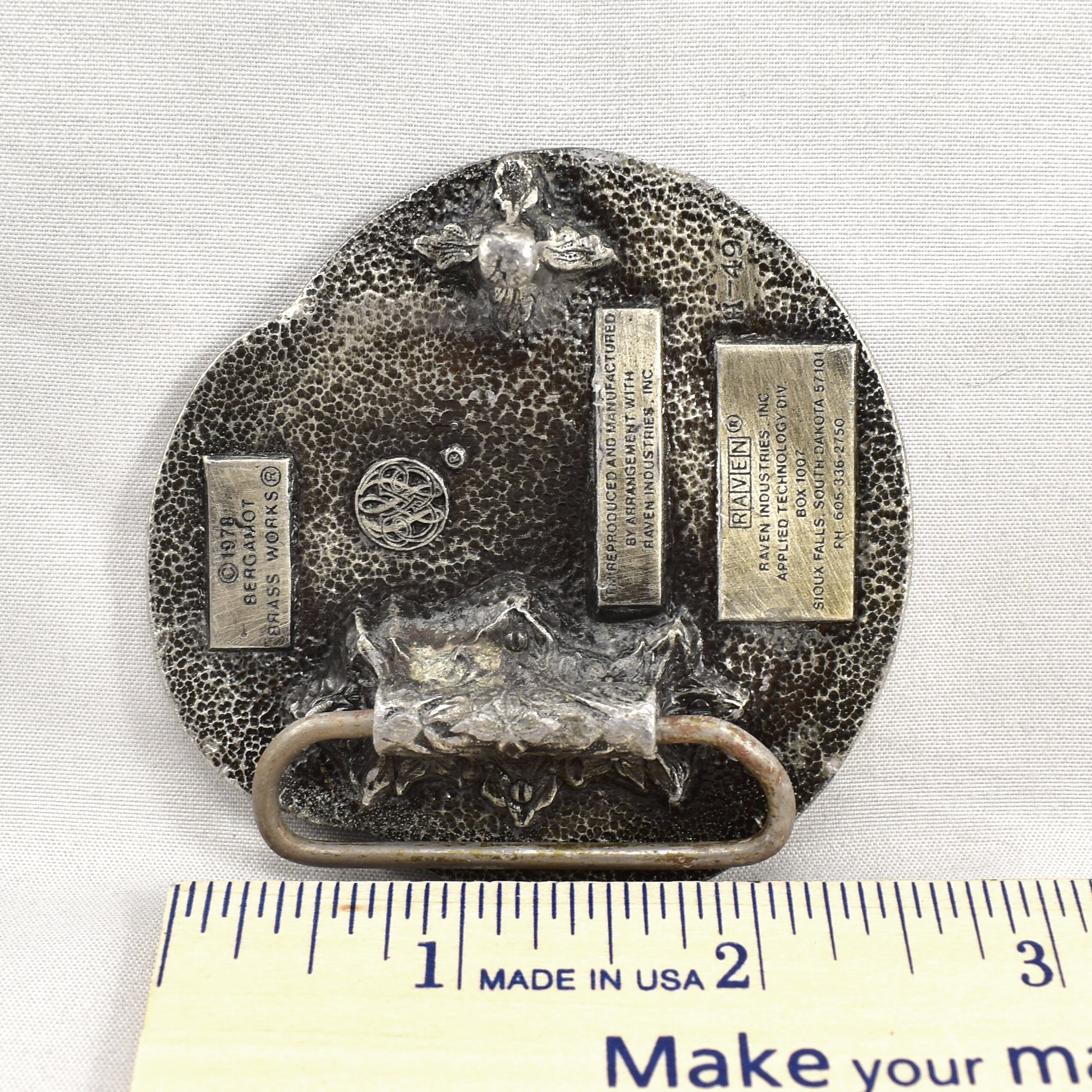 Vintage Belt Buckle 1978 Raven Hot Air Balloons USA Made by Bergamot ...