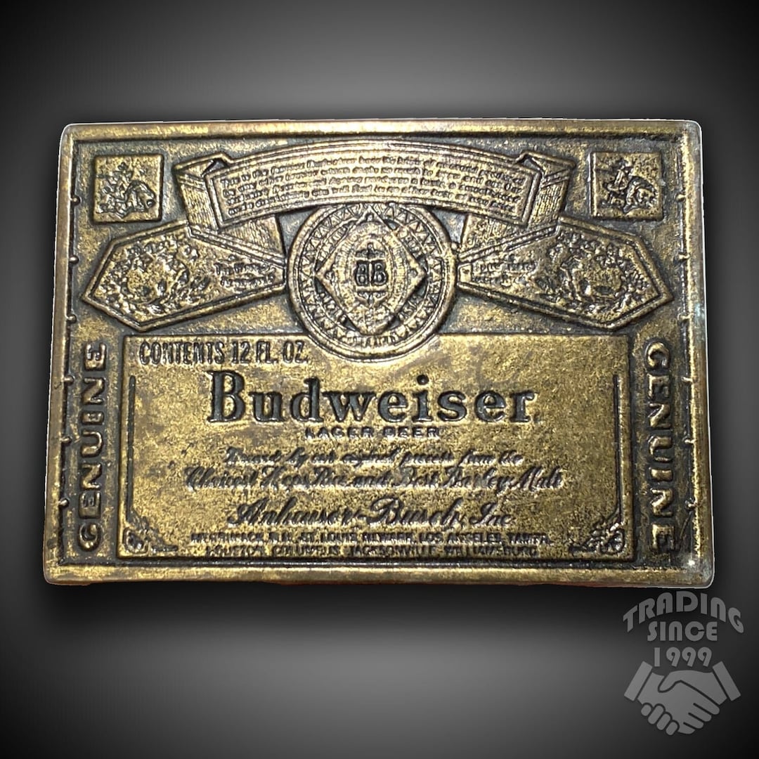 Anheuser Busch Budweiser King of Beers Vintage Belt Buckle Lager Beer ...