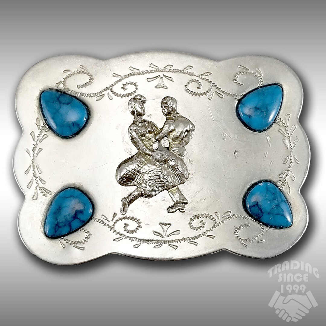 Vintage Belt Buckle Dancing Ball Room Dancing Man Woman - Etsy
