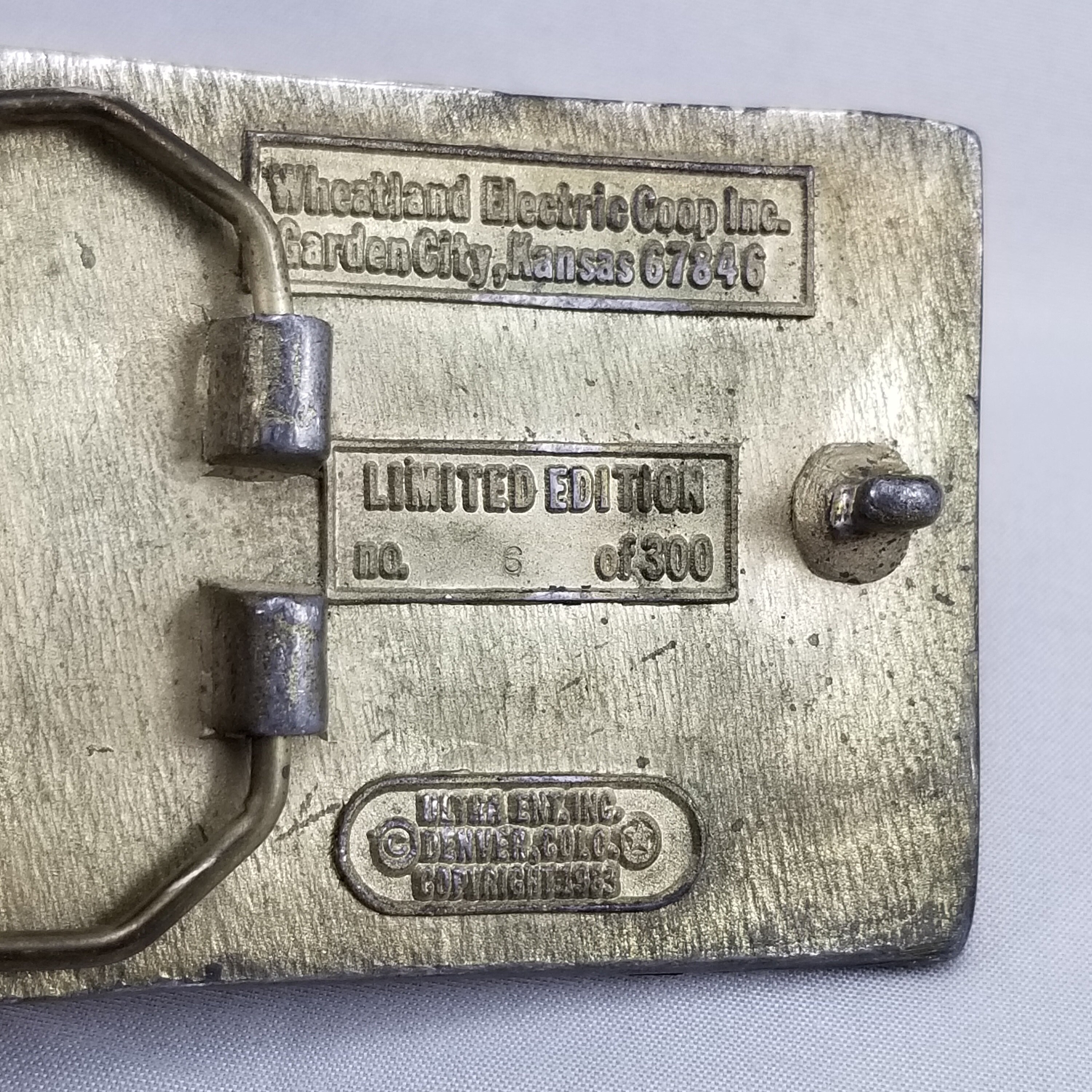 Belt Buckle 1984 Underground Overhead Metering School Garden City ...