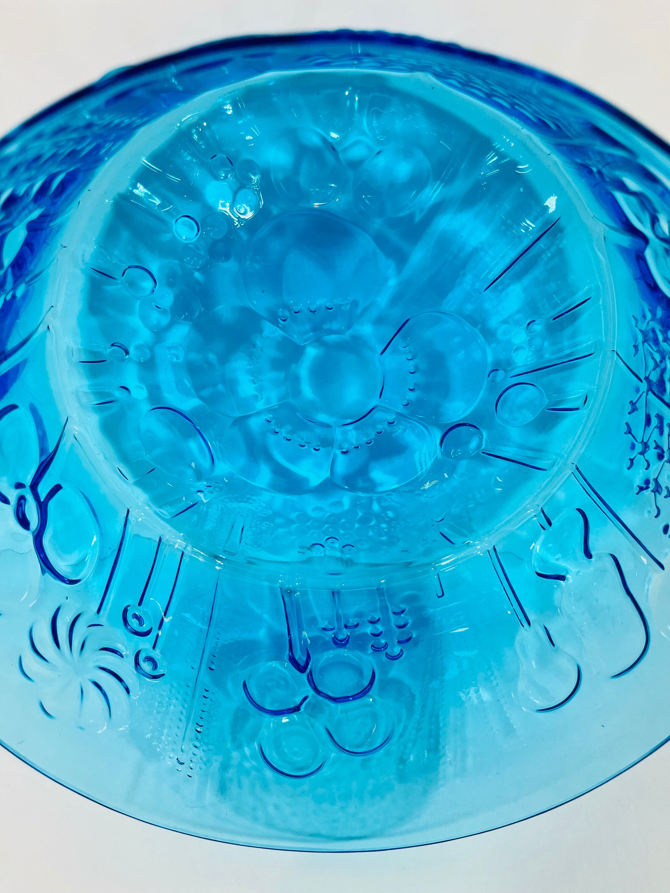 Large Oiva Toikka Flora 9.4 Turquoise Bowl Finland Iittala Arabia ...