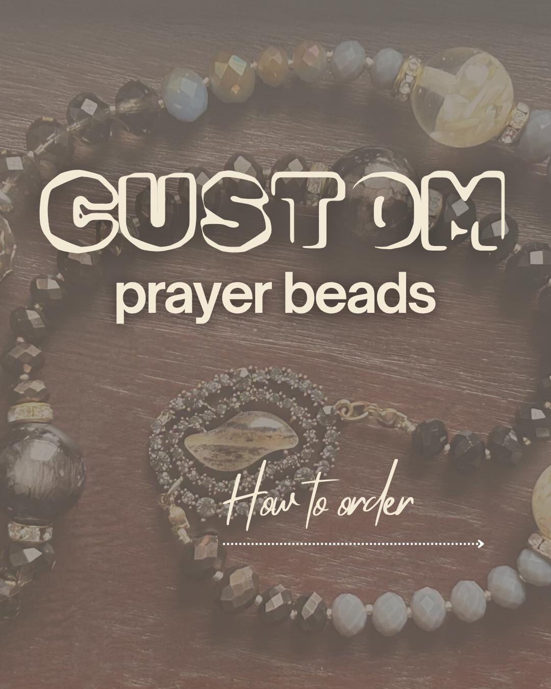 Custom Prayer Beads | Poem Inspired Personalized Meditation Tool | Non ...