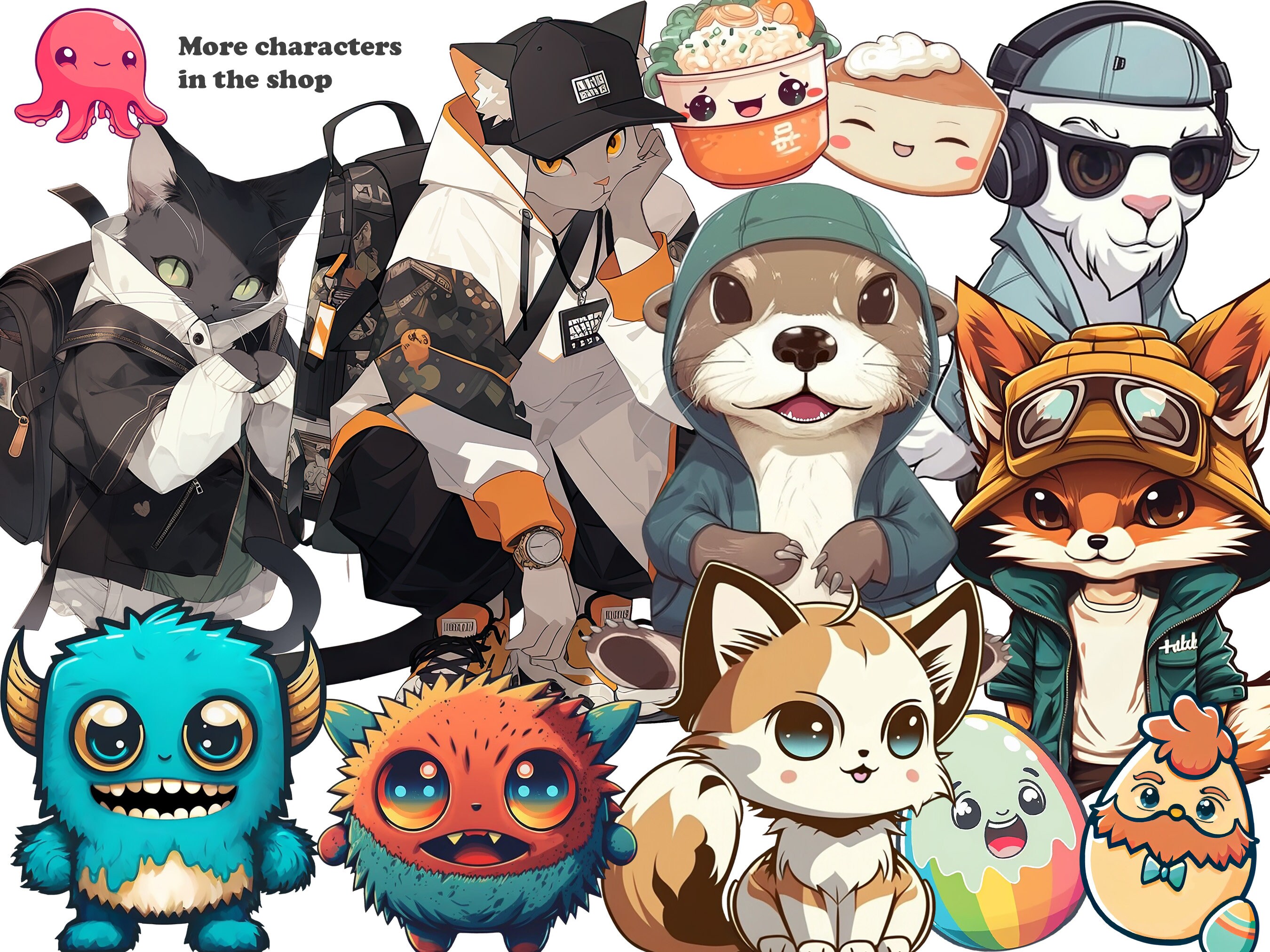 Cute Monster Pngtuber Premade Pngtuber Twitch Veadotube Voice Reactive ...