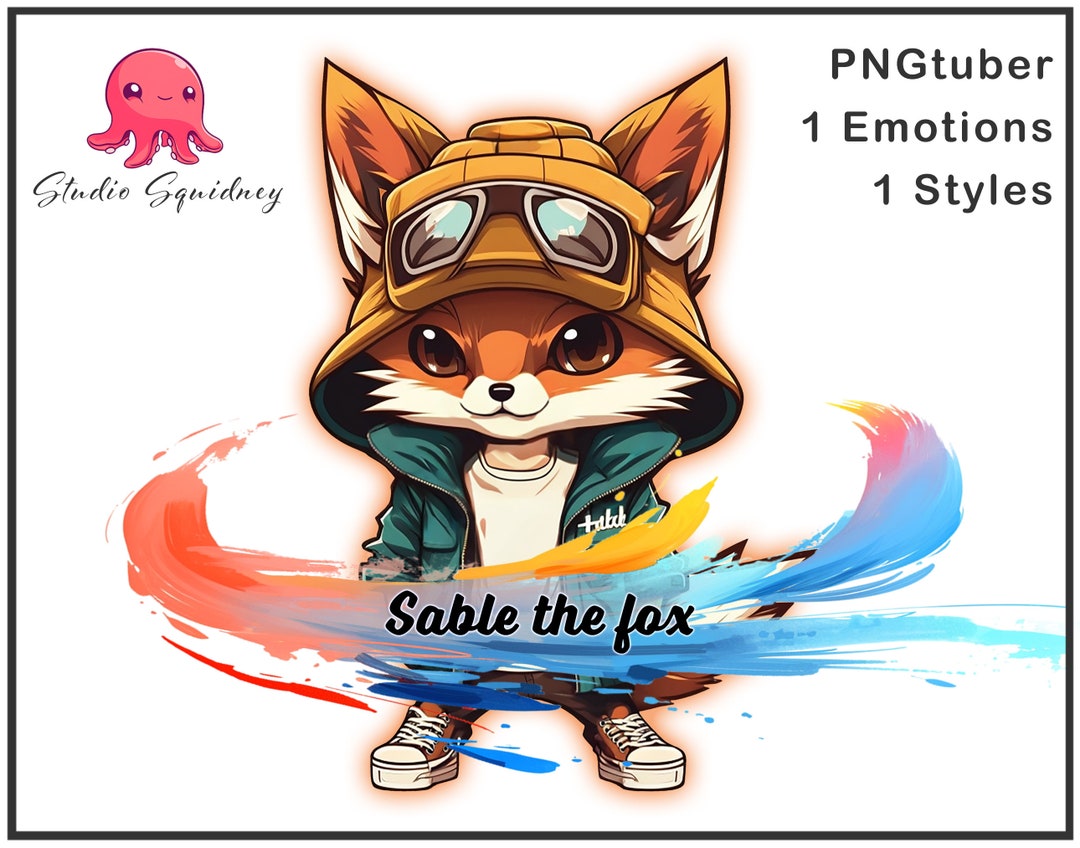 Cute Fox Pngtuber Premade Pngtuber Twitch Veadotube Voice Reactive ...