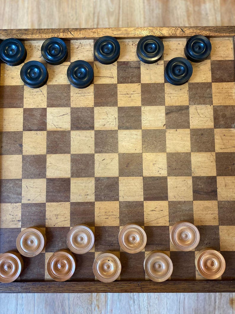 Vintage Spanish Chaquete Board. Combining Backgammon, Chess, and ...