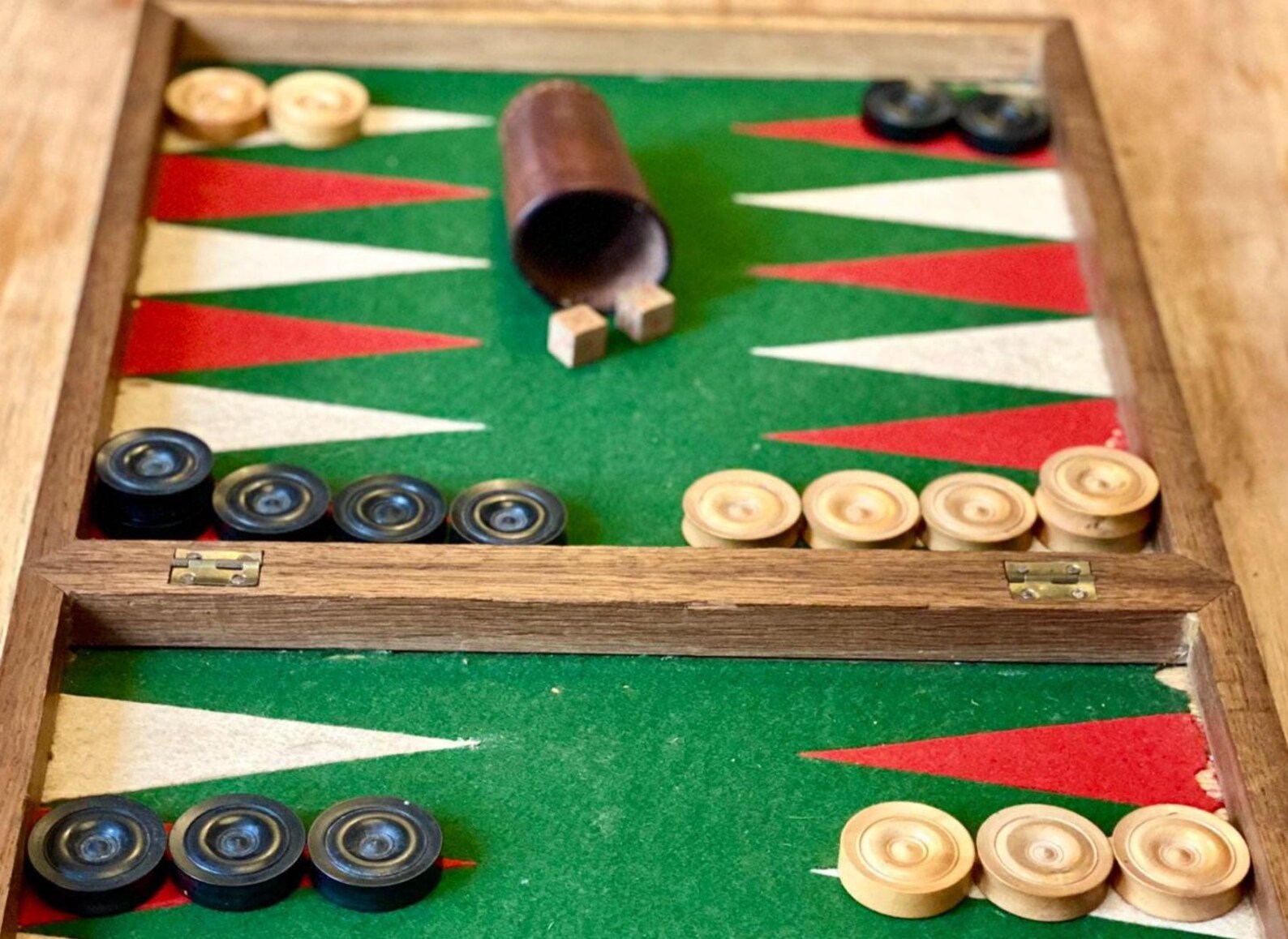 Vintage Spanish Chaquete Board. Combining Backgammon, Chess, and ...