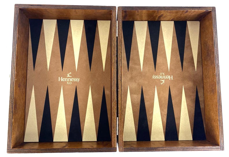 A Very Rare Hennessy X.O Cognac Backgammon. (limited Giftbox Edition ...