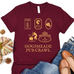 Wizard World Pubs Shirt Hogsmeade Pub Crawl HP Pubs Green Dragon Hanged ...