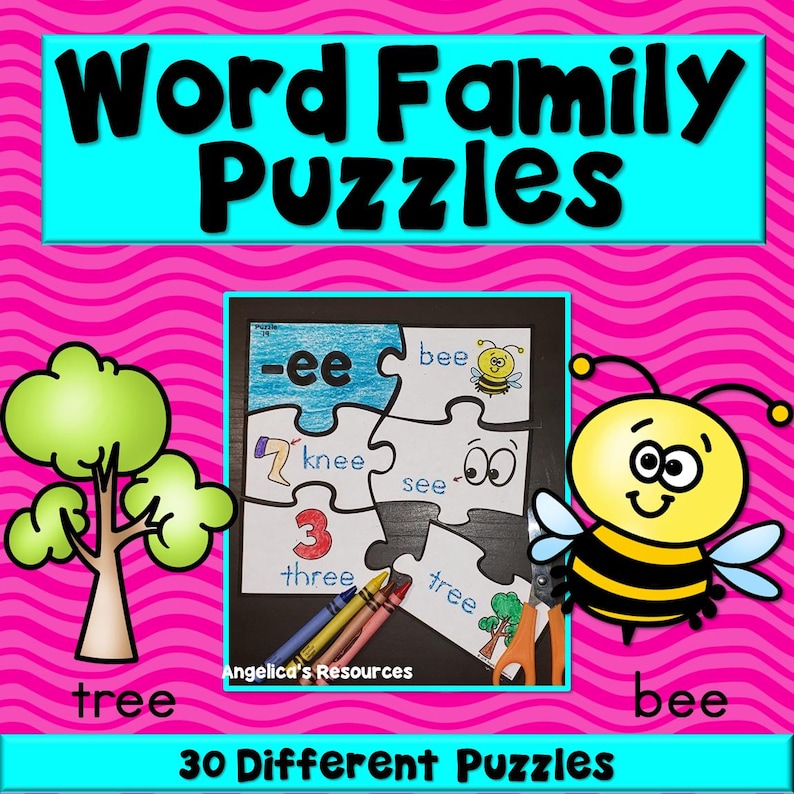 Word Families Fun Phonics Game Rhyming Endings Puzzles | Coloring Pages ...