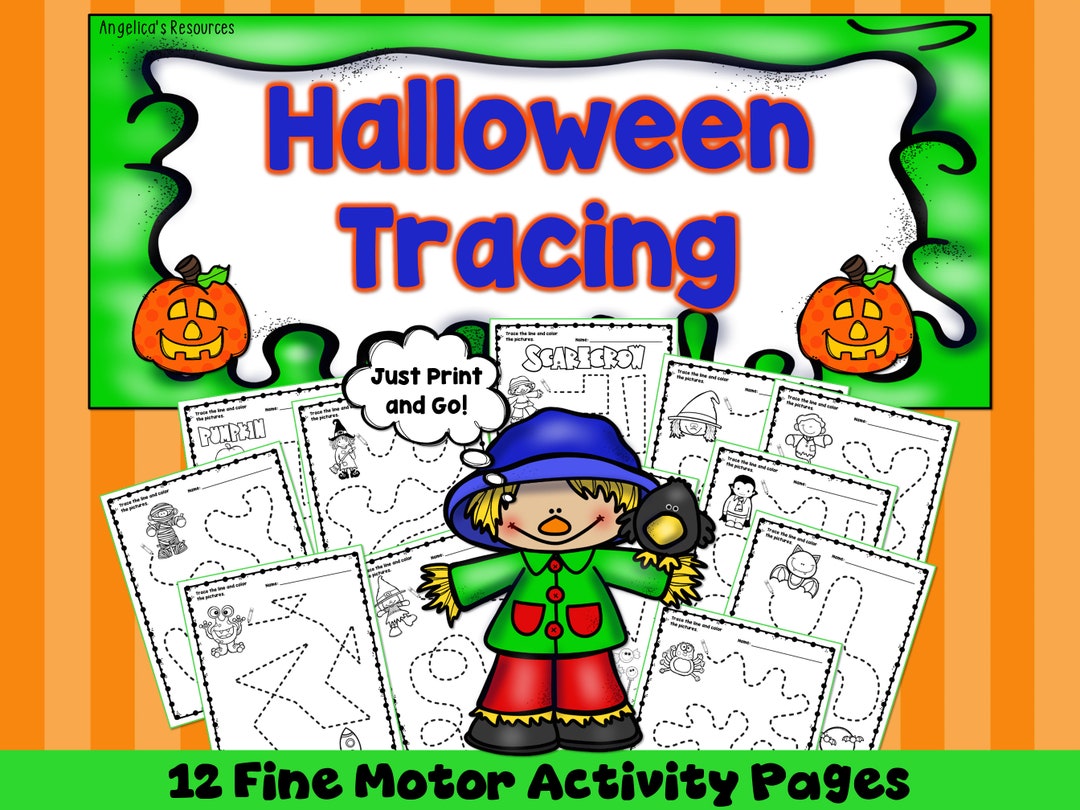 Halloween Activities | Kindergarten Morning Work Tracing Lines ...