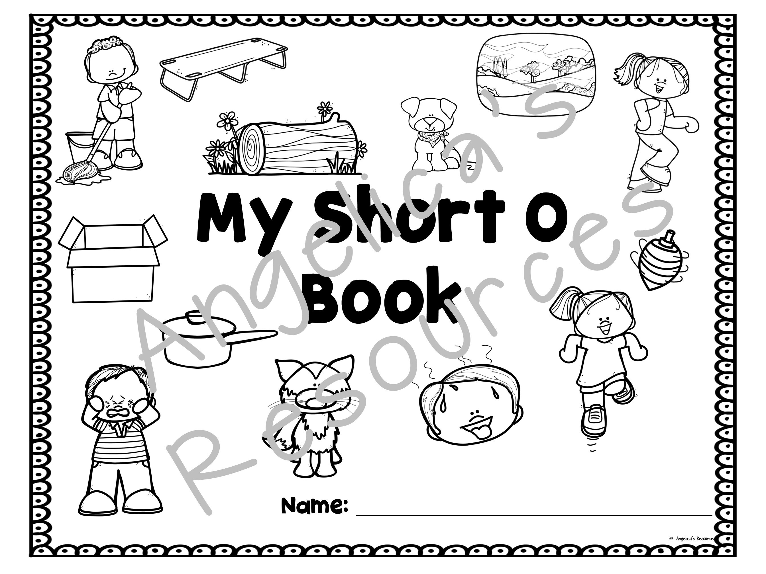 Short O CVC Words | Coloring Pages Printable | Sight Word Practice ...