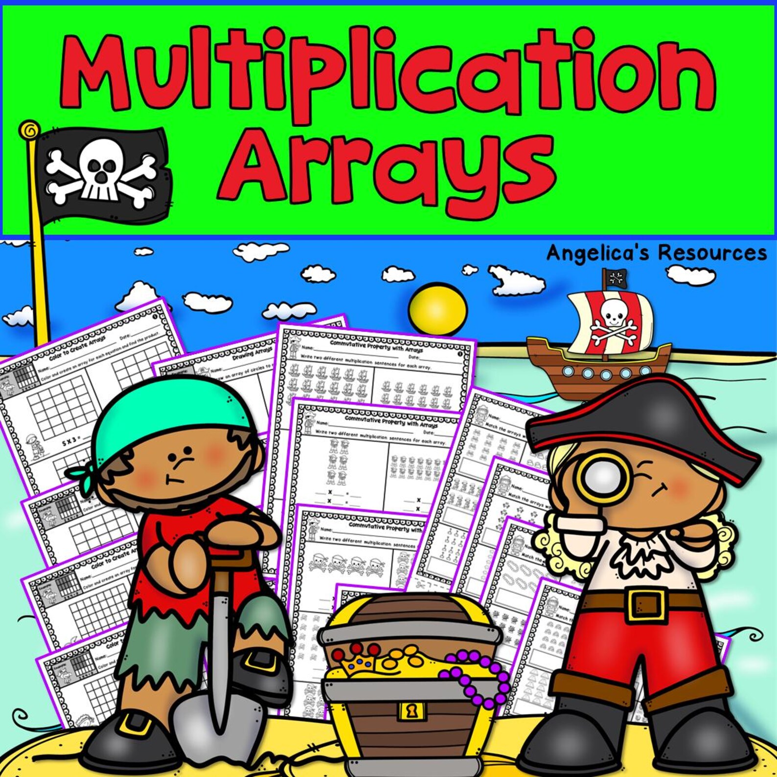 Multiplication With Arrays in Math | Multiplication Practice Worksheets ...