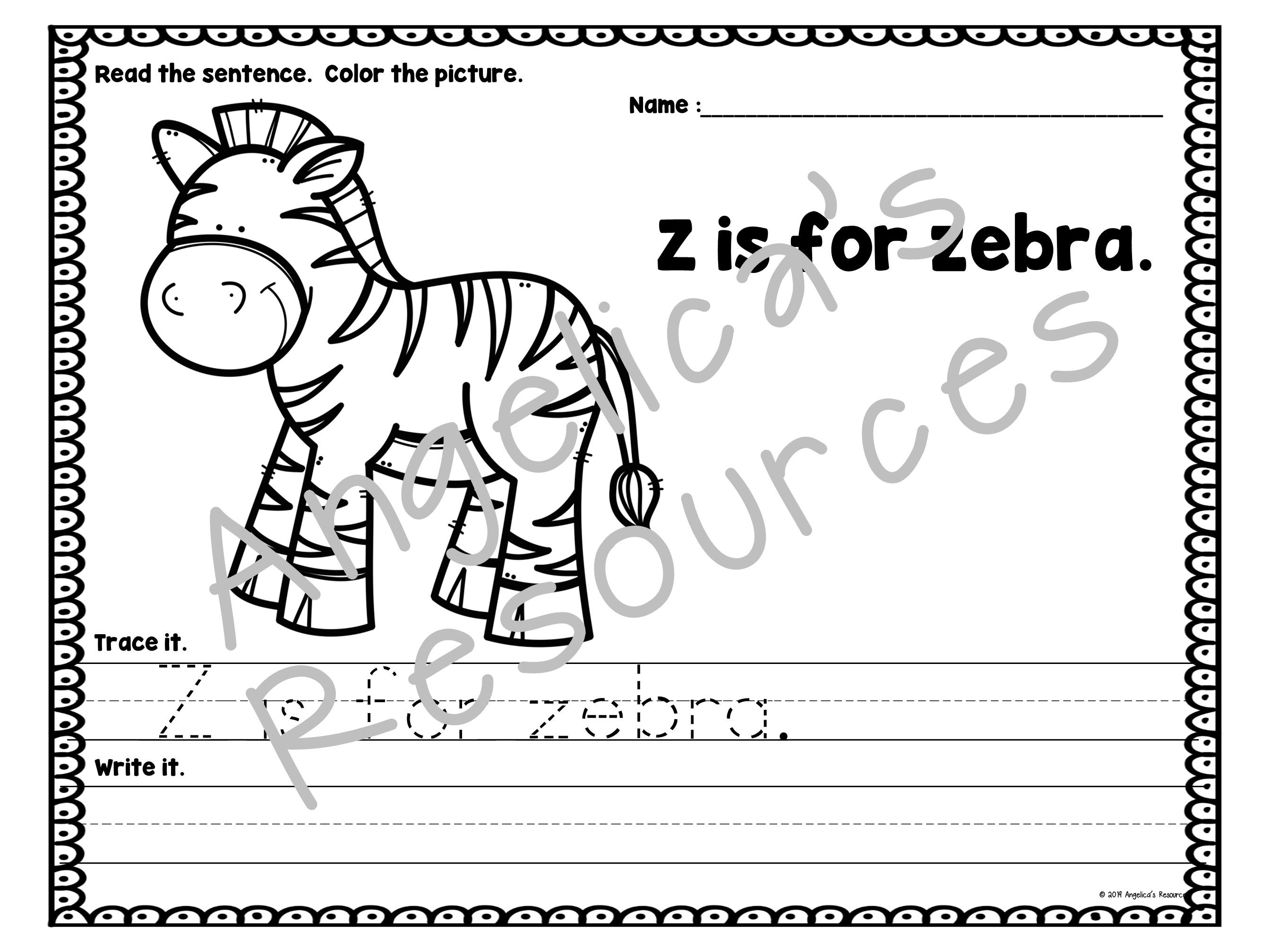 Alphabet Coloring Pages Printable Sight Word Kindergarten Worksheets ...