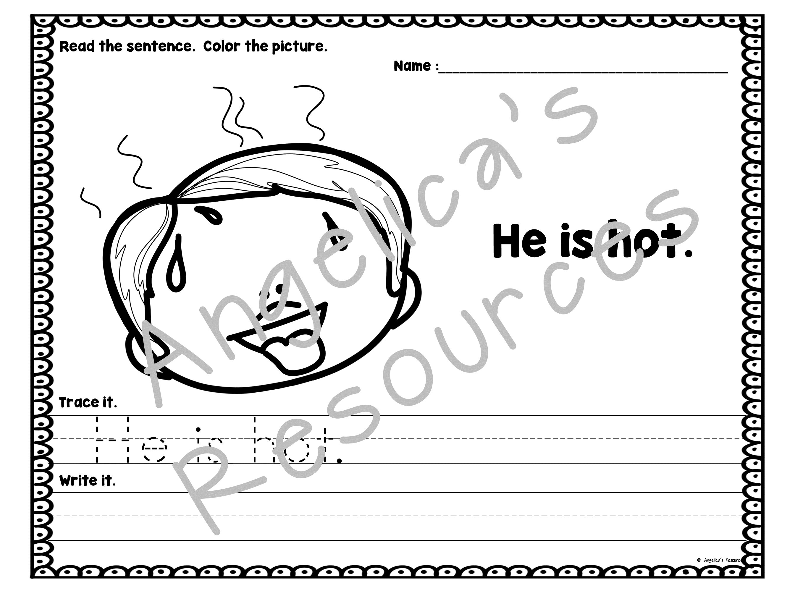 Short O CVC Words | Coloring Pages Printable | Sight Word Practice ...