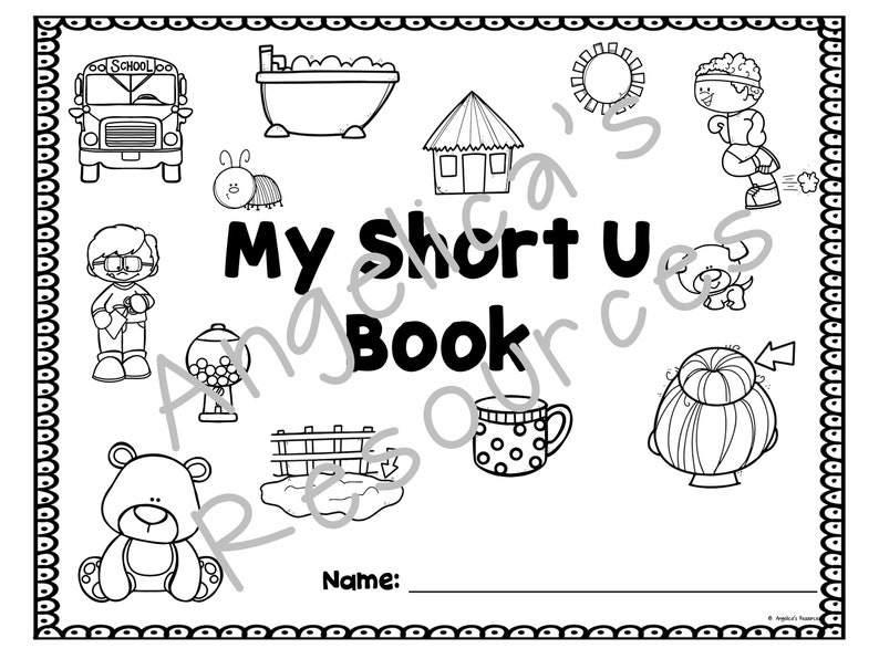 Short U CVC Words | Coloring Pages Printable | Sight Word Practice ...
