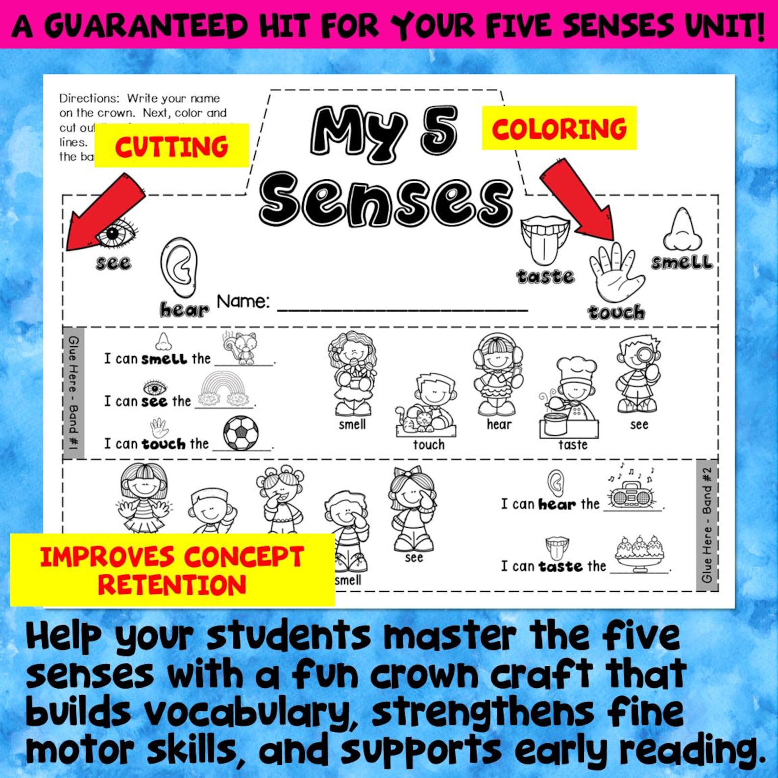 5 Senses Craft | Five Senses Crowns and Wristbands | My Five Senses ...