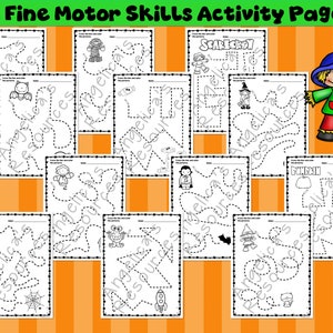 Halloween Activities Kindergarten Morning Work Tracing Lines Worksheets ...