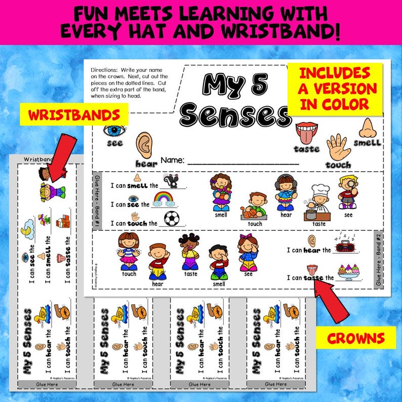 5 Senses Craft | Five Senses Crowns and Wristbands | My Five Senses ...