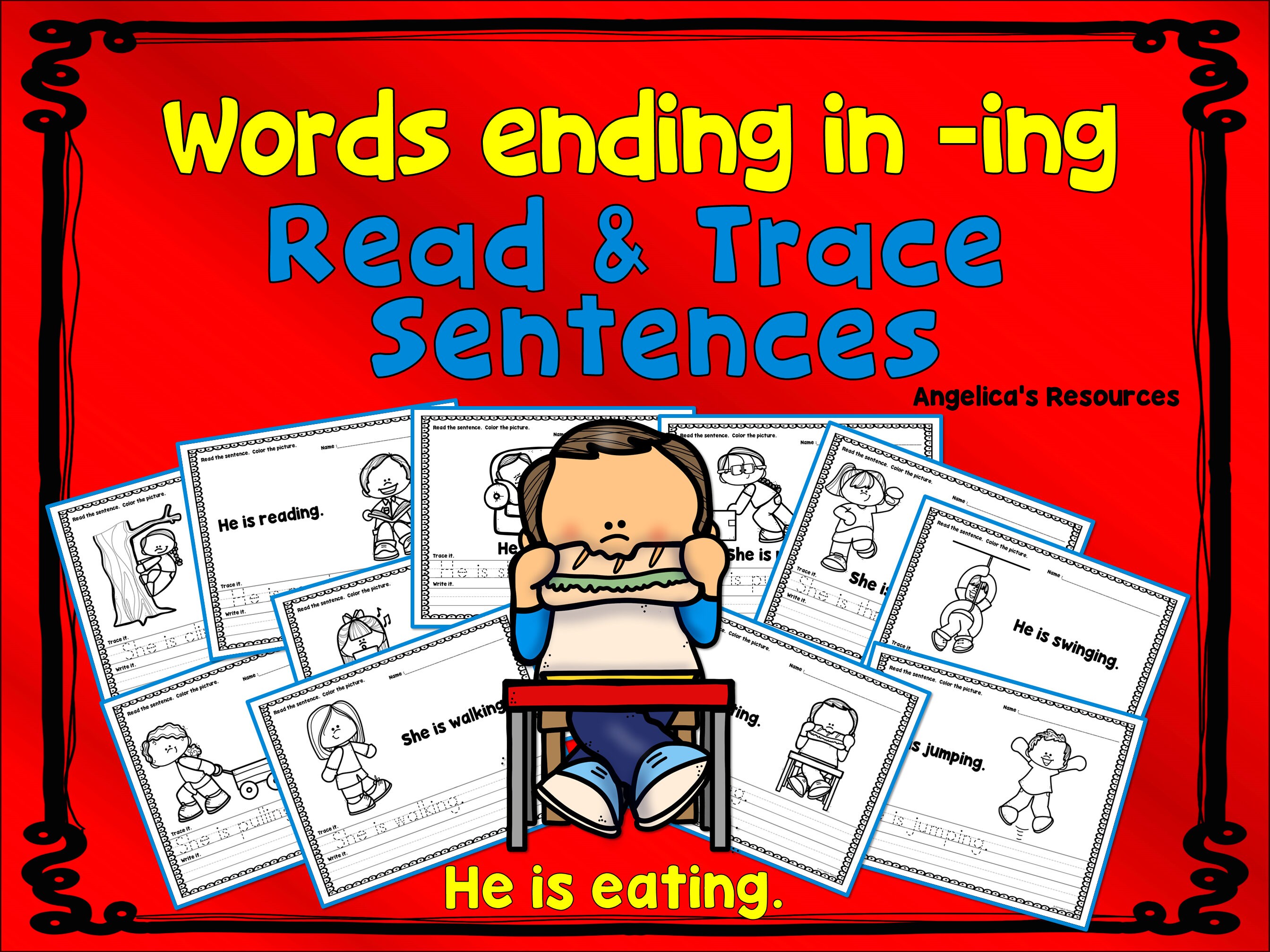 Word Ending -ing | Sight Word Practice | Handwriting Worksheets ...