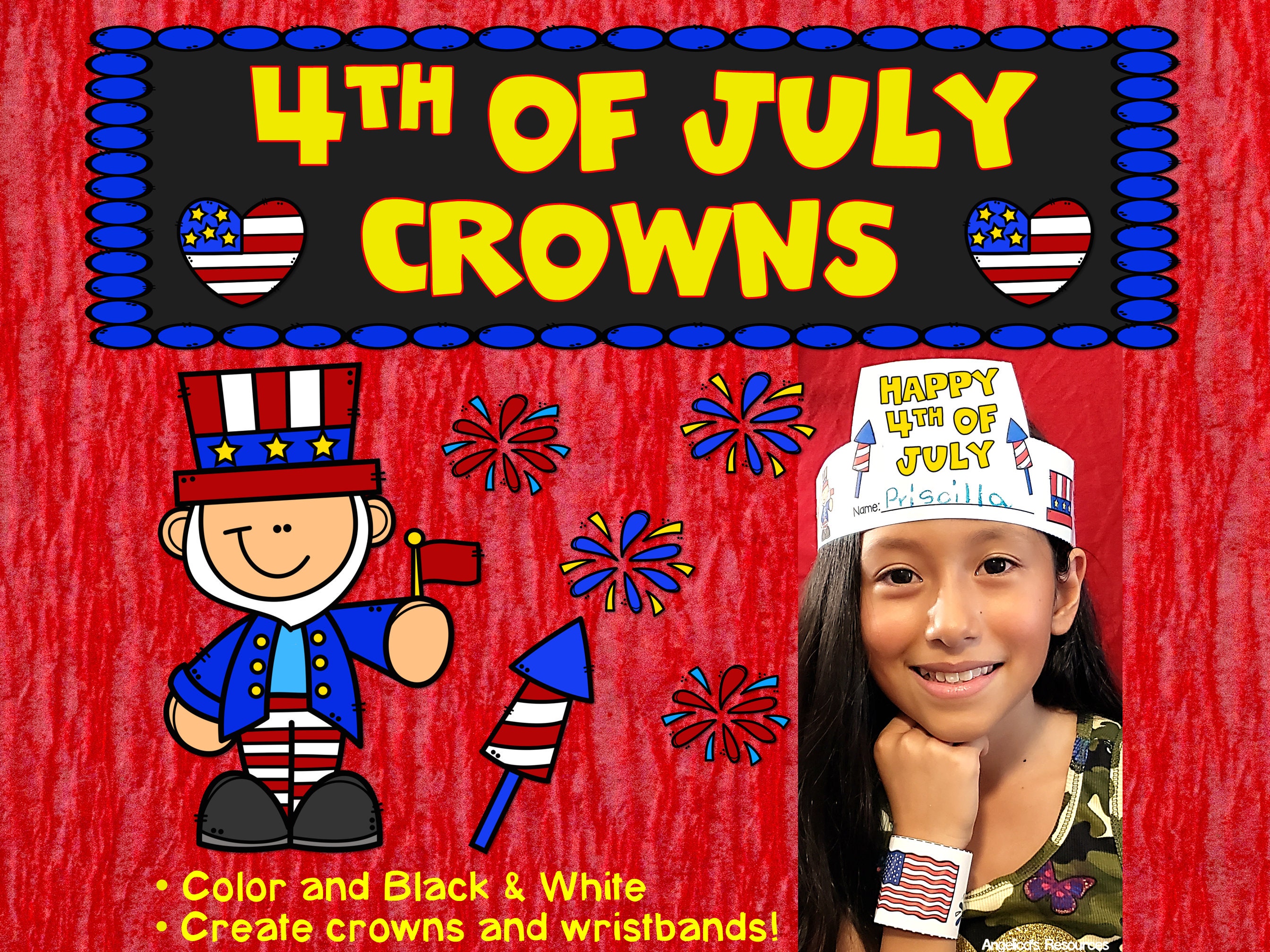 4th of July Activities Crowns and Wristbands | 4th of July Printable ...