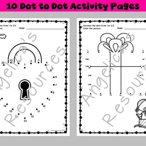 Valentine's Day Activities Dot to Dot Coloring Pages | Connect the Dots ...