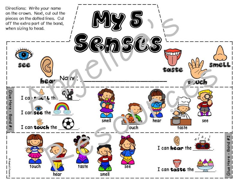 5 Senses Craft | Five Senses Crowns and Wristbands | My Five Senses ...
