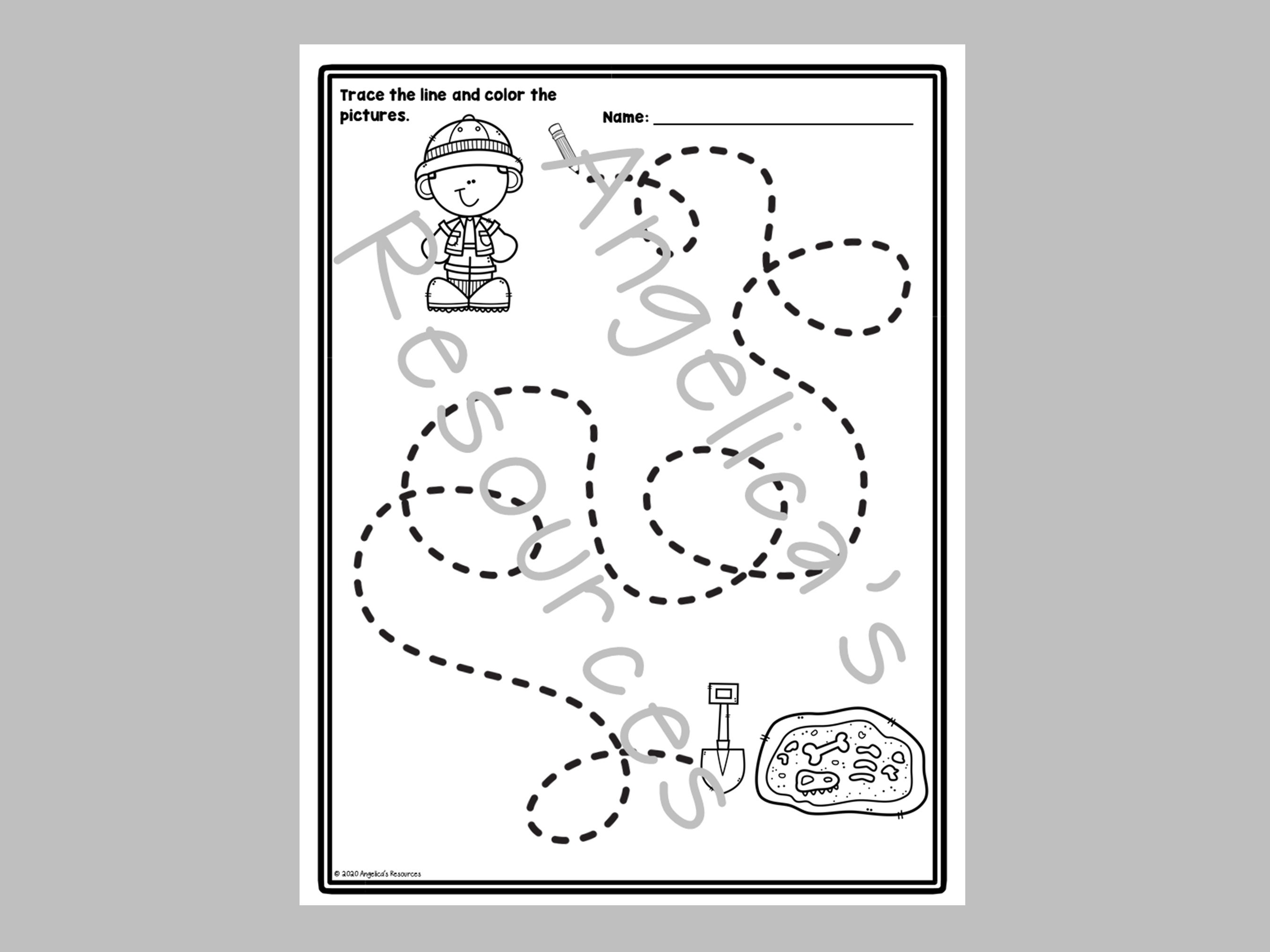 Dinosaur Tracing Lines Worksheets Coloring Pages Printable | Trace - Etsy