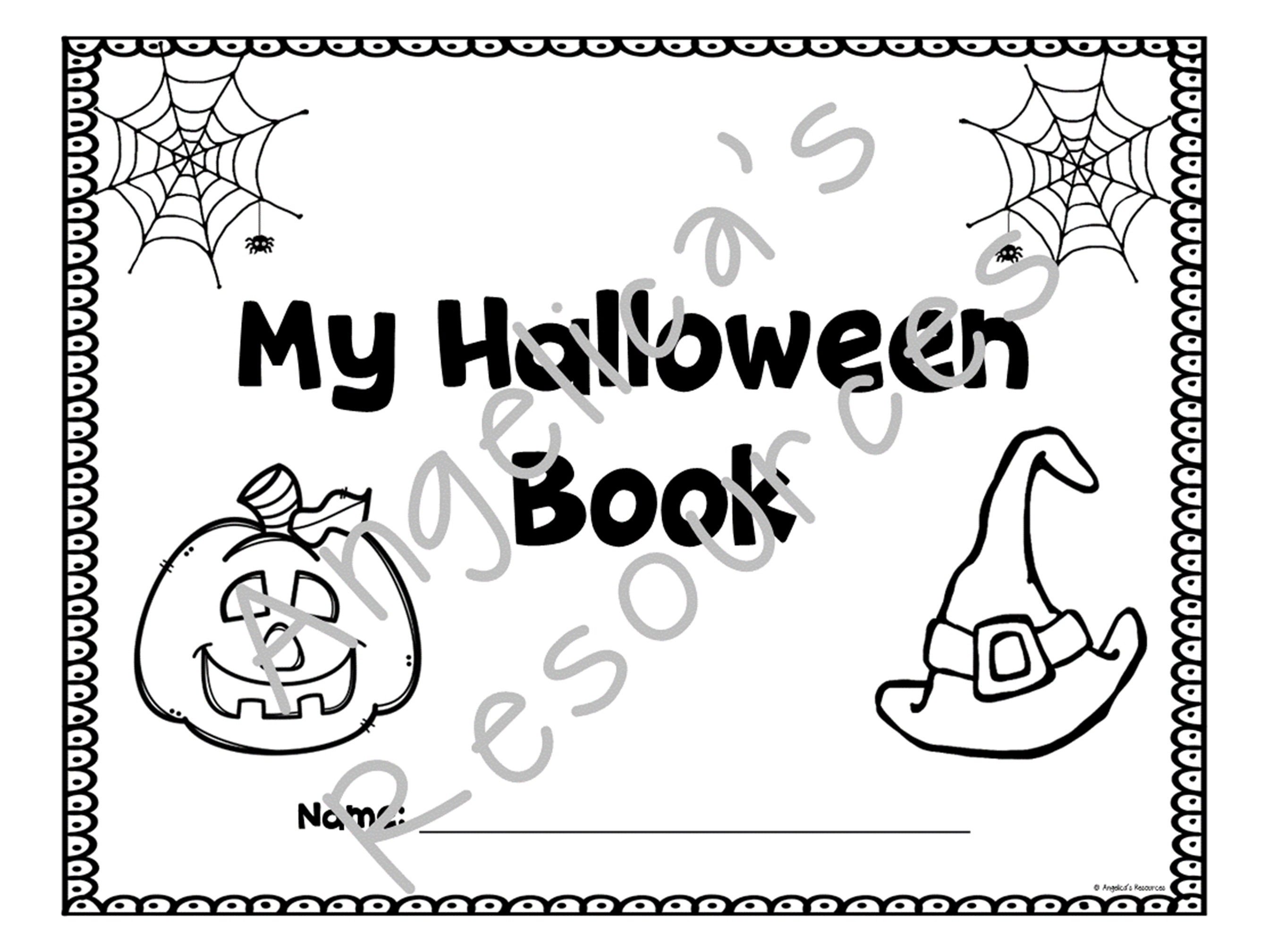 Halloween Activities Coloring Pages Printable Sight Word Handwriting ...