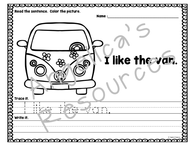 Short A CVC Words | Coloring Pages Printable | Sight Word Practice ...