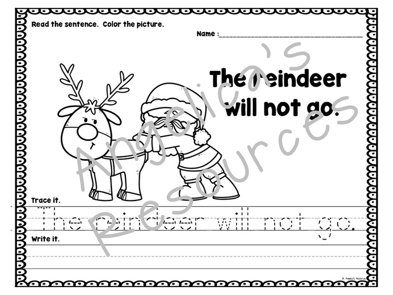 Christmas Activities | Santa Coloring Pages Printable | Sight Word ...