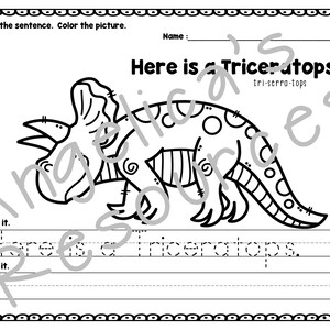 Dinosaur Coloring Pages Printables | Dinosaur Names |sight Word ...