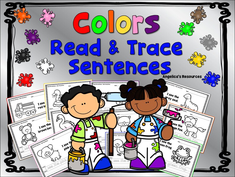 Learning Colors Coloring Pages Printables | Sight Word Practice ...