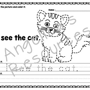 Animal Coloring Pages Printables | Sight Word Practice | Handwriting ...