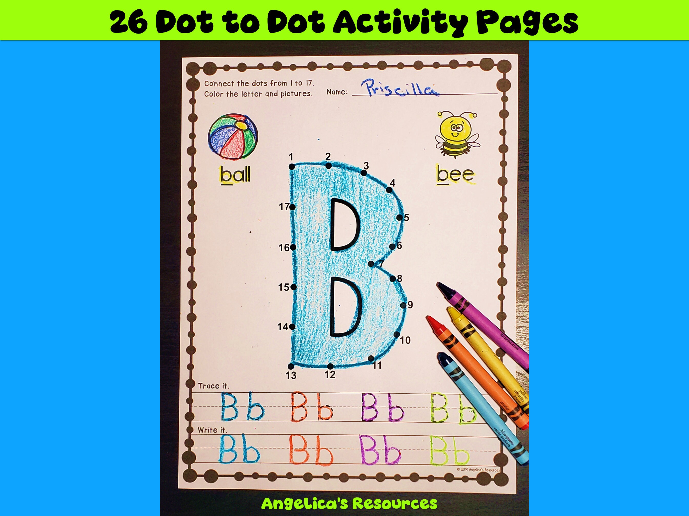 Alphabet Letter Tracing Dot to Dot Coloring Pages | Connect the Dots ...